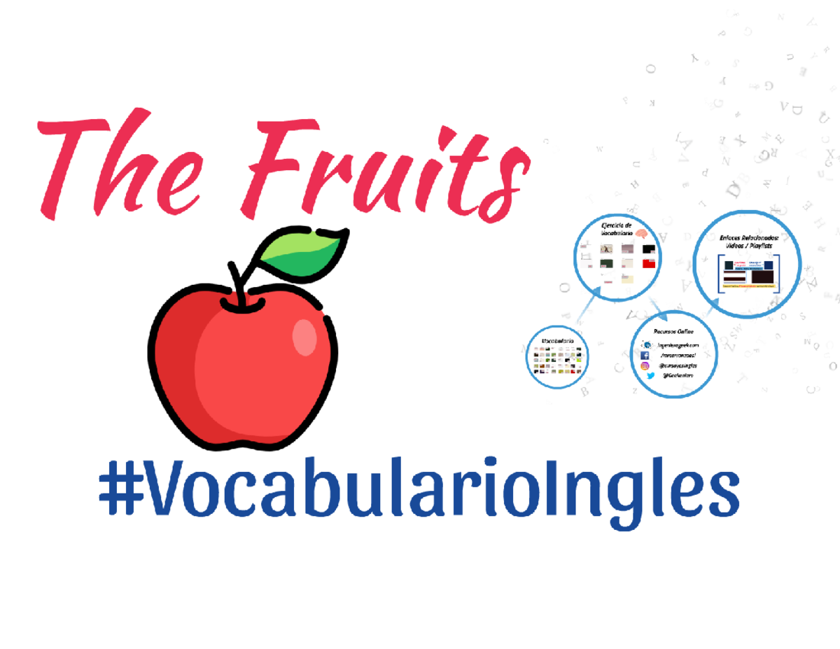 Vocabulario de las frutas con imagenes - Ingles I - Studocu