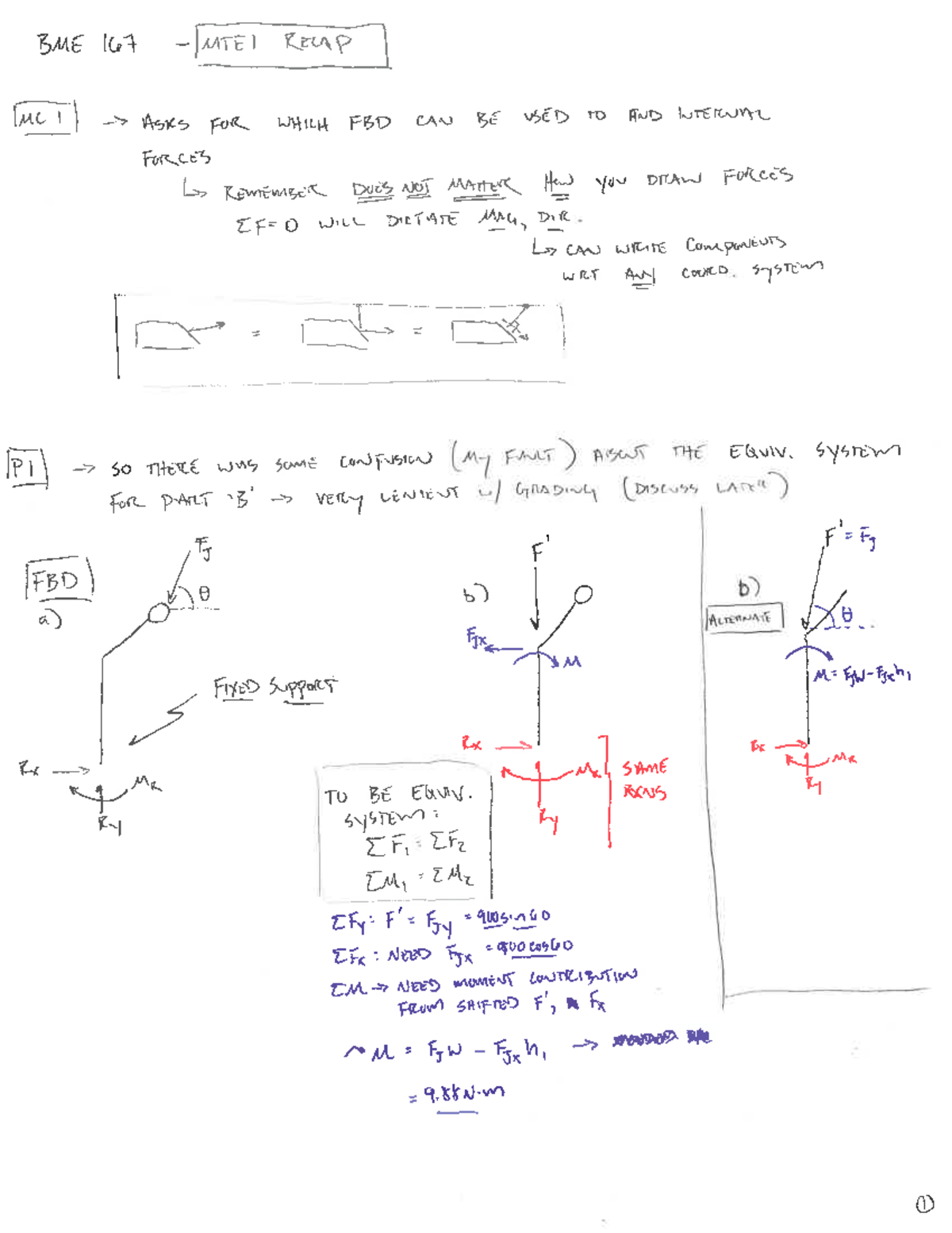 Lecture 12 Notes - Multiaxial loading: bending - BME 167 - Studocu