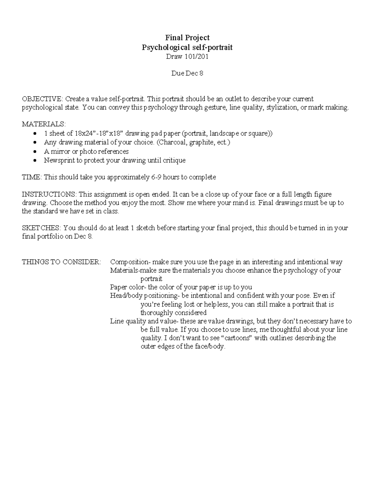 Psychological self-portrait Tutorial - Final Project Psychological self ...