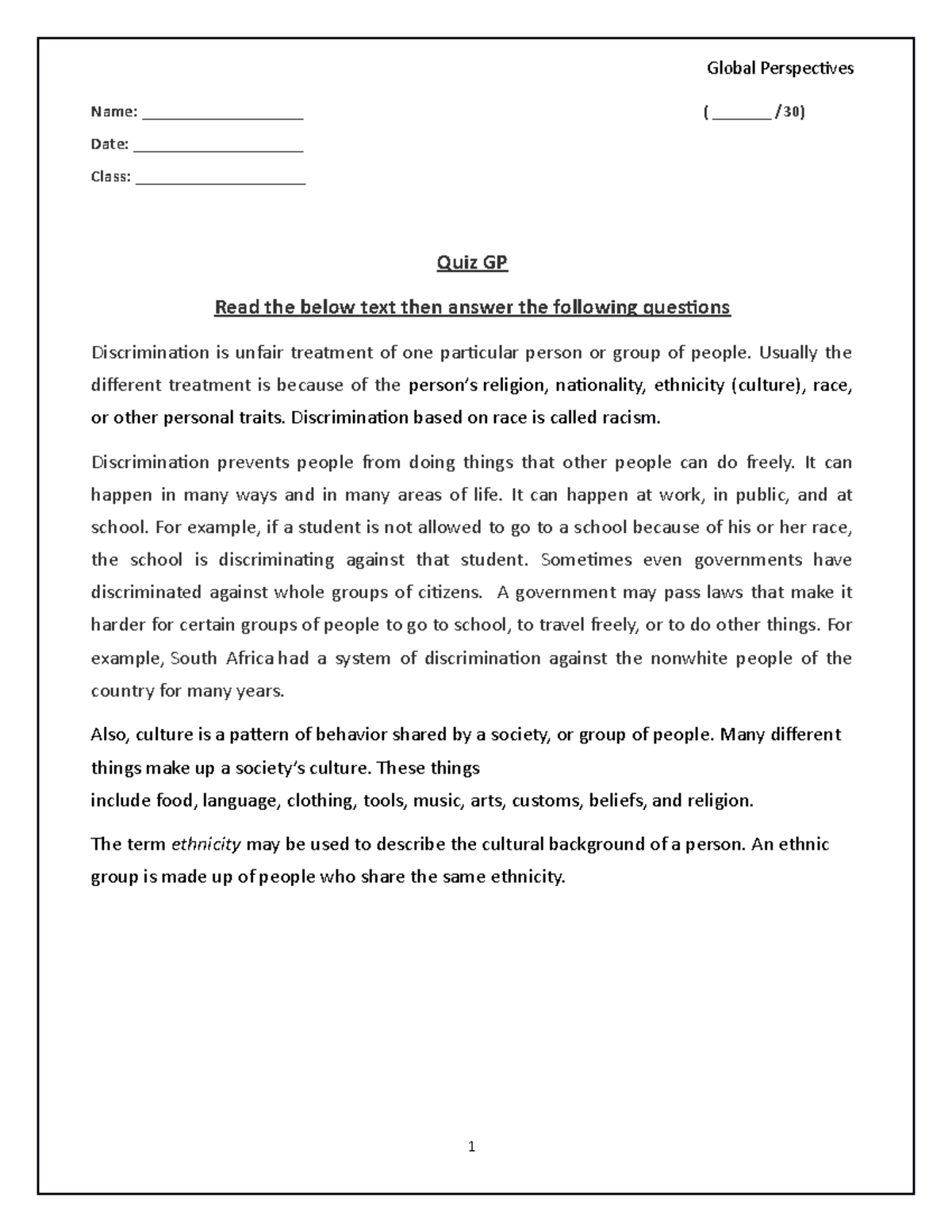 New Microsoft Word Document - Name: ___________________ ( _______ /30 ...