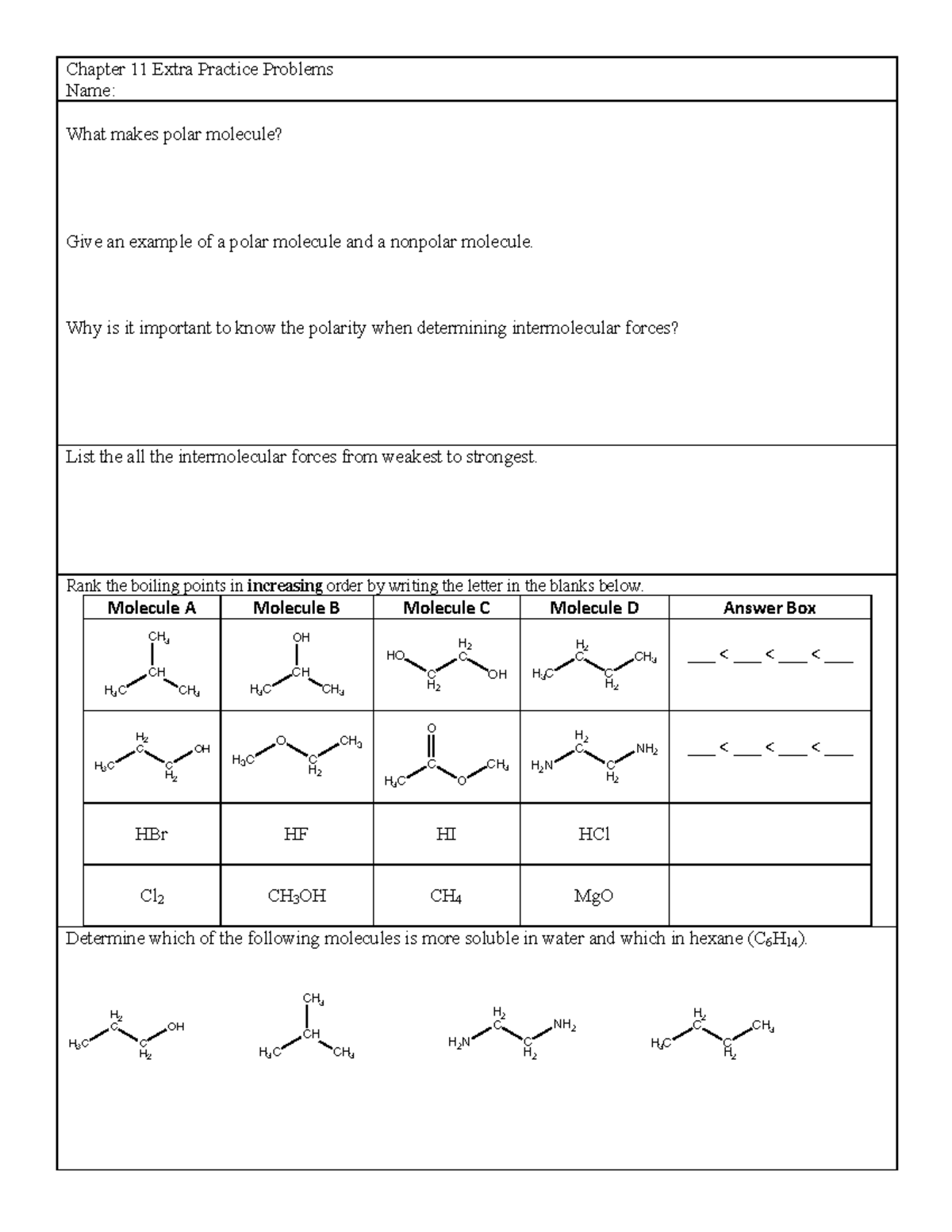Ch11 Extra Practice Here Is A Note For Ch11 Chapter 11 Extra