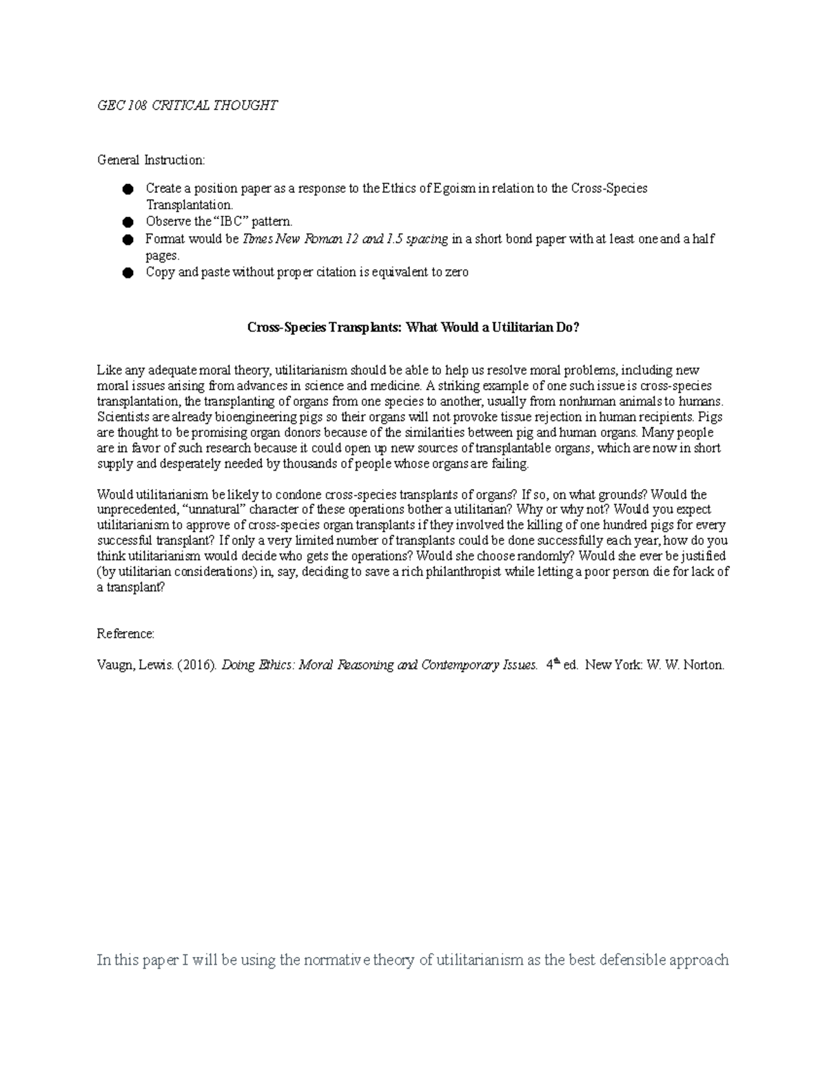 Gec 108(Tabiosares, Lesson 10) - GEC 108 CRITICAL THOUGHT General ...