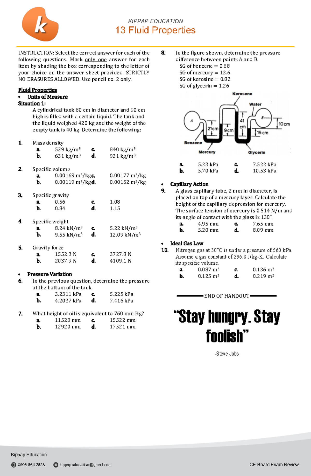 Kippap-Handout-GH (13 Fluid Properties) - KIPPAP EDUCATION 13 Fluid Properties Kippap Education ...