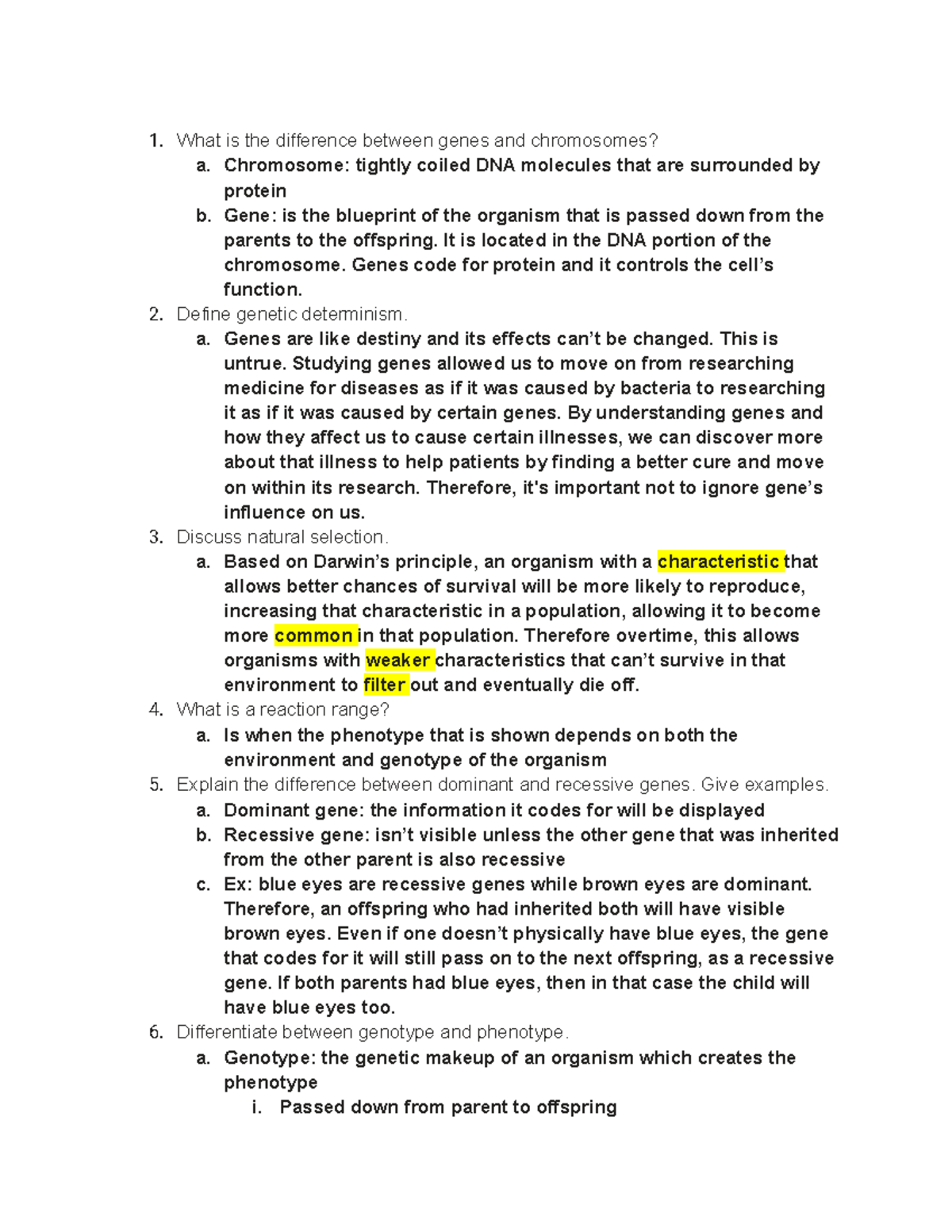 Psychology Chapter 4 - What is the difference between genes and ...