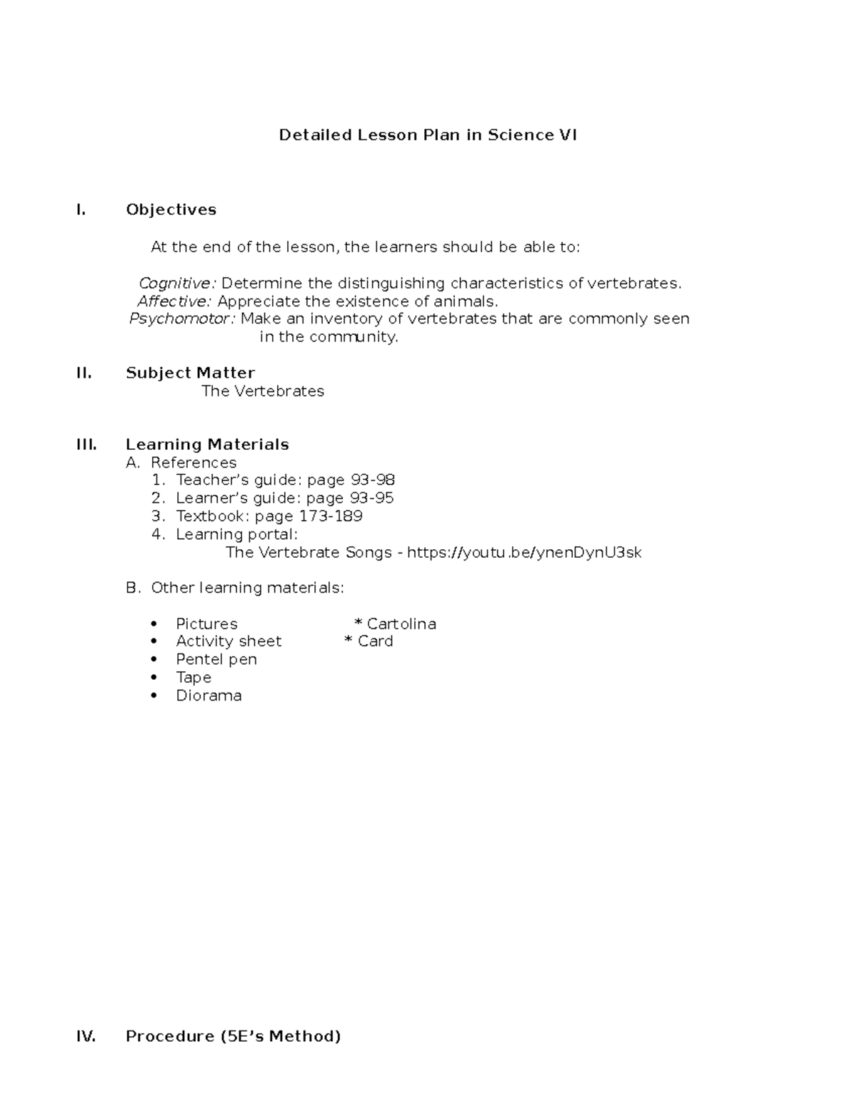 Detailed Lesson Plan in Science VI First Demo - Detailed Lesson Plan in ...