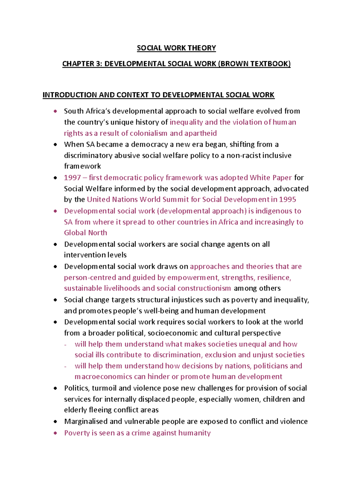 MWT110 Chapter 3(Brown book) - SOCIAL WORK THEORY CHAPTER 3 ...