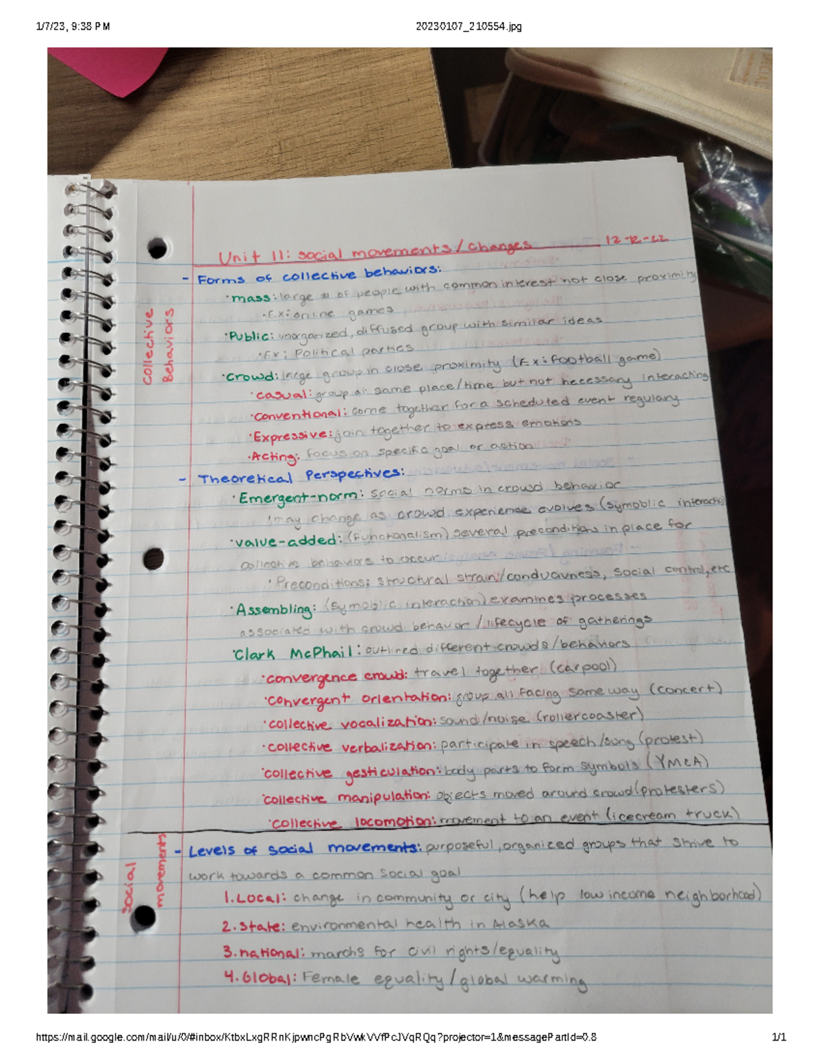 Unit 11 - Week eleven, social movements and social changes with Brad ...