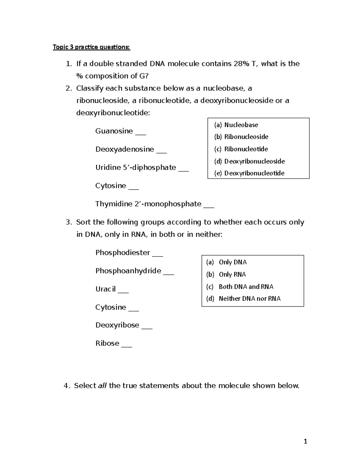 Topic 3 practice questions - Topic 3 practice questions: If a double ...