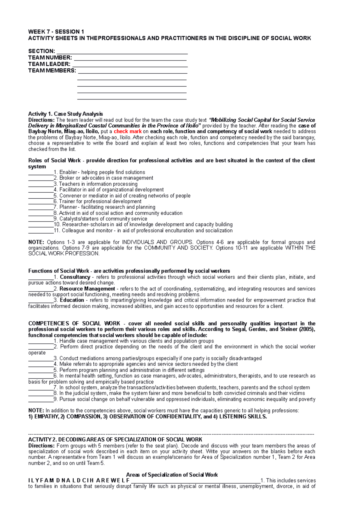 Diass Week 7 Activity Sheets - WEEK 7 - SESSION 1 ACTIVITY SHEETS IN ...