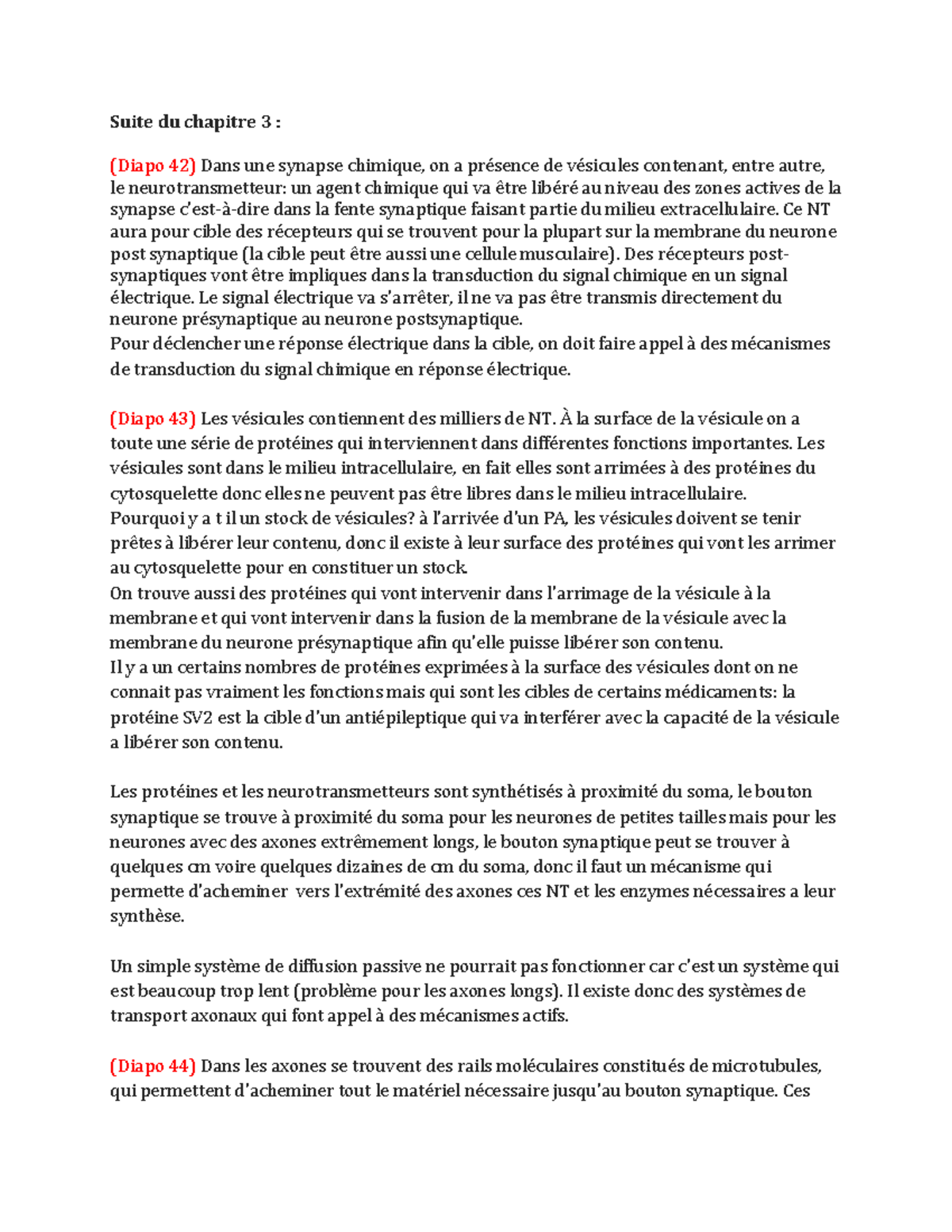 Notes de cours, cours 4 - neurophysiologie - Suite du chapitre 3 ...