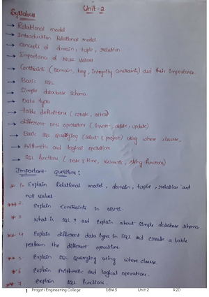 Database Management System - Subject: DATABSE MANAGEMENT SYSTEM Credits ...