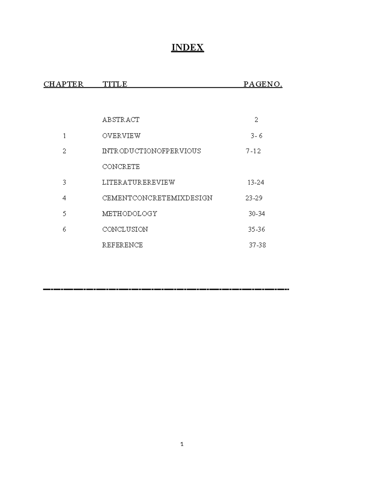 Ram963698521475 - INDEX CHAPTER TITLE PAGENO. ABSTRACT 2 1 OVERVIEW 3- 6 2 ...