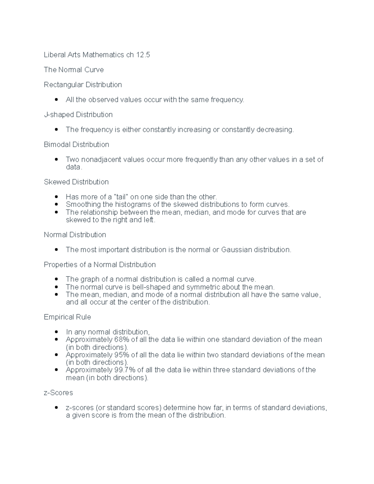 Lib Arts M notes 12 - lecture summary ch 12.5 - Liberal Arts ...