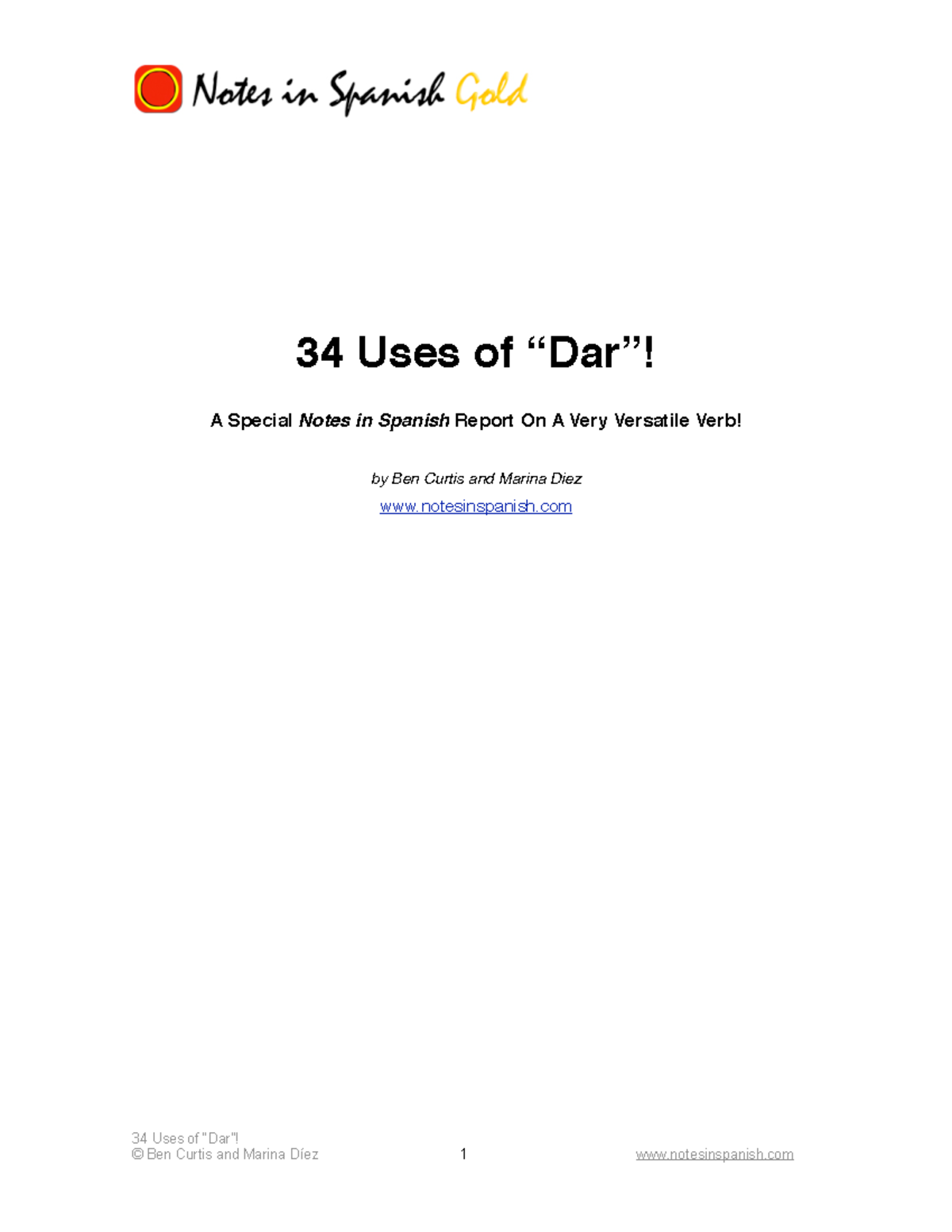 Dar report notes in spanish - 34 Uses of “Dar”! A Special Notes in ...