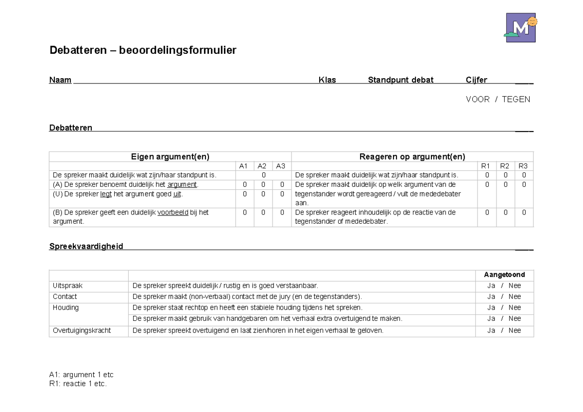 Beoordelingsformulier-leren-debatteren - Debatteren ...