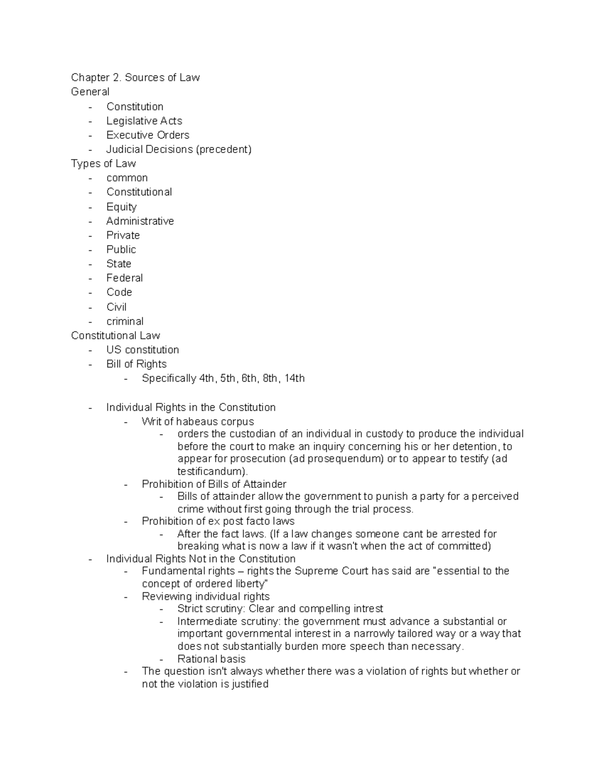 American Judicial - Chapter 2. Sources of Law General Constitution ...