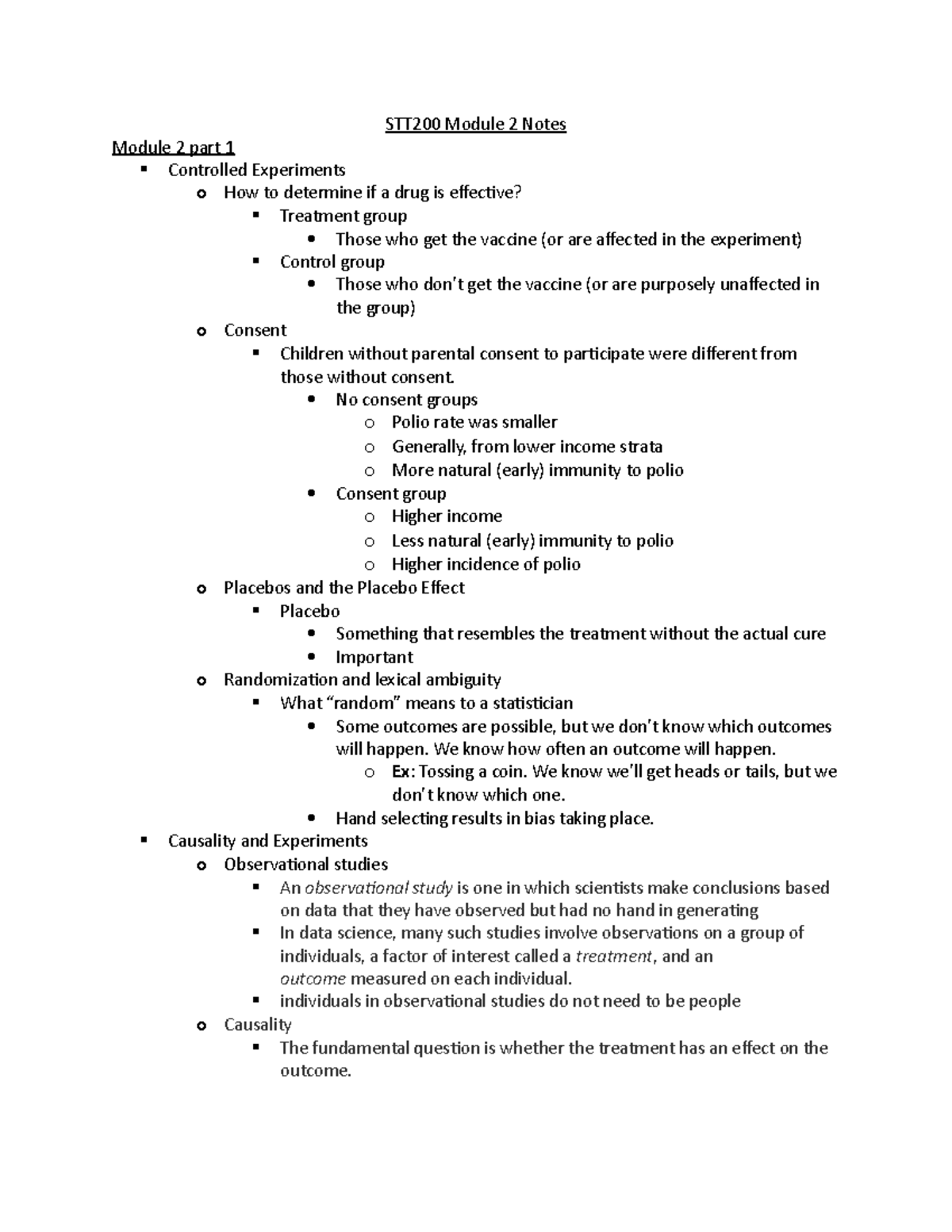 STT200 Module 2 Notes - STT200 Module 2 Notes Module 2 part 1 ...