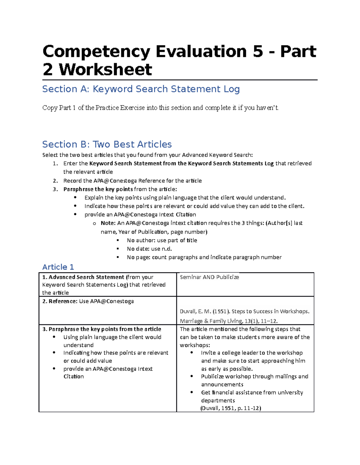 Competency Evaluation 5 - Part 2 - Competency Evaluation 5 - Part 2 ...