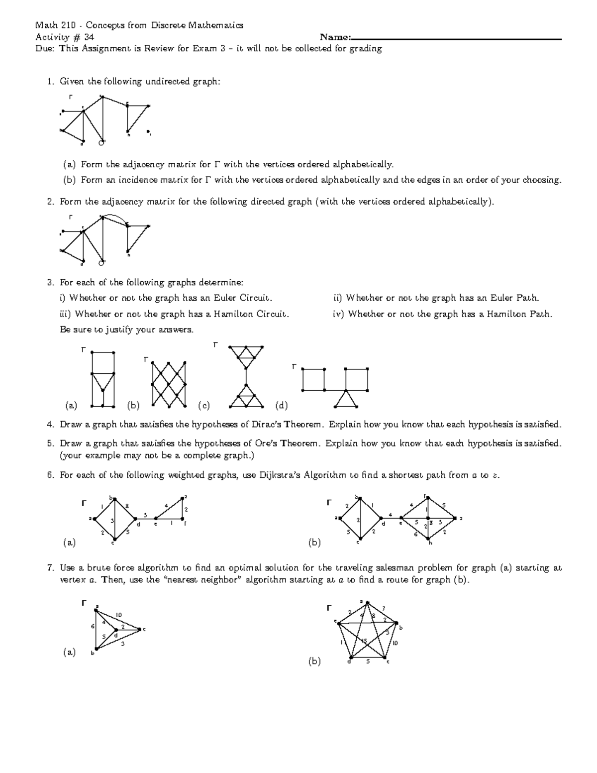 Math210Activity 34Spring 2023 - Math 210 - Concepts from Discrete ...