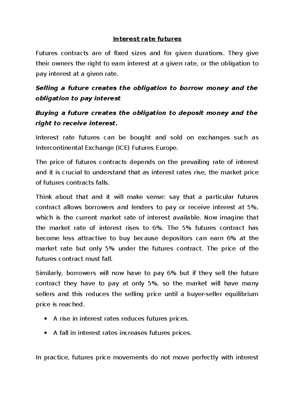 Interest rate futures - Additional info - Interest rate futures Futures ...