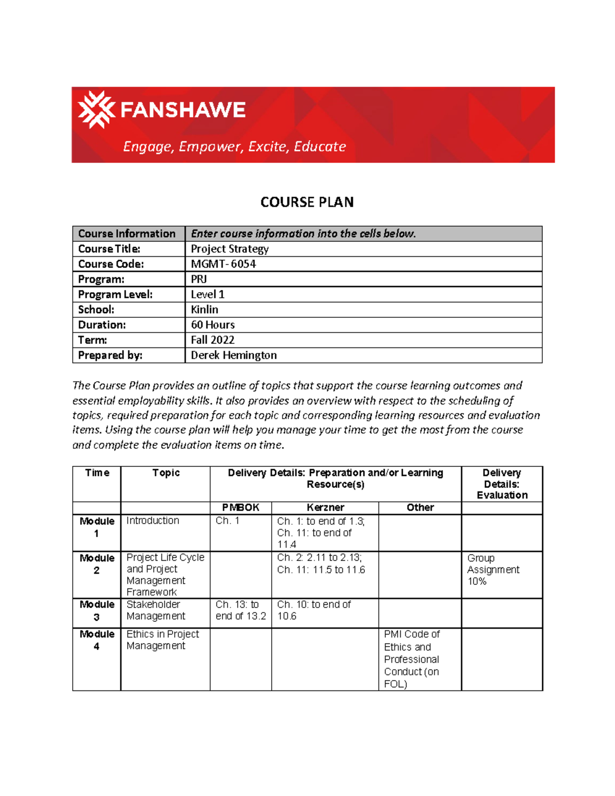 MGMT-6054-CP - course - COURSE PLAN Course Information Enter course information into the cells ...