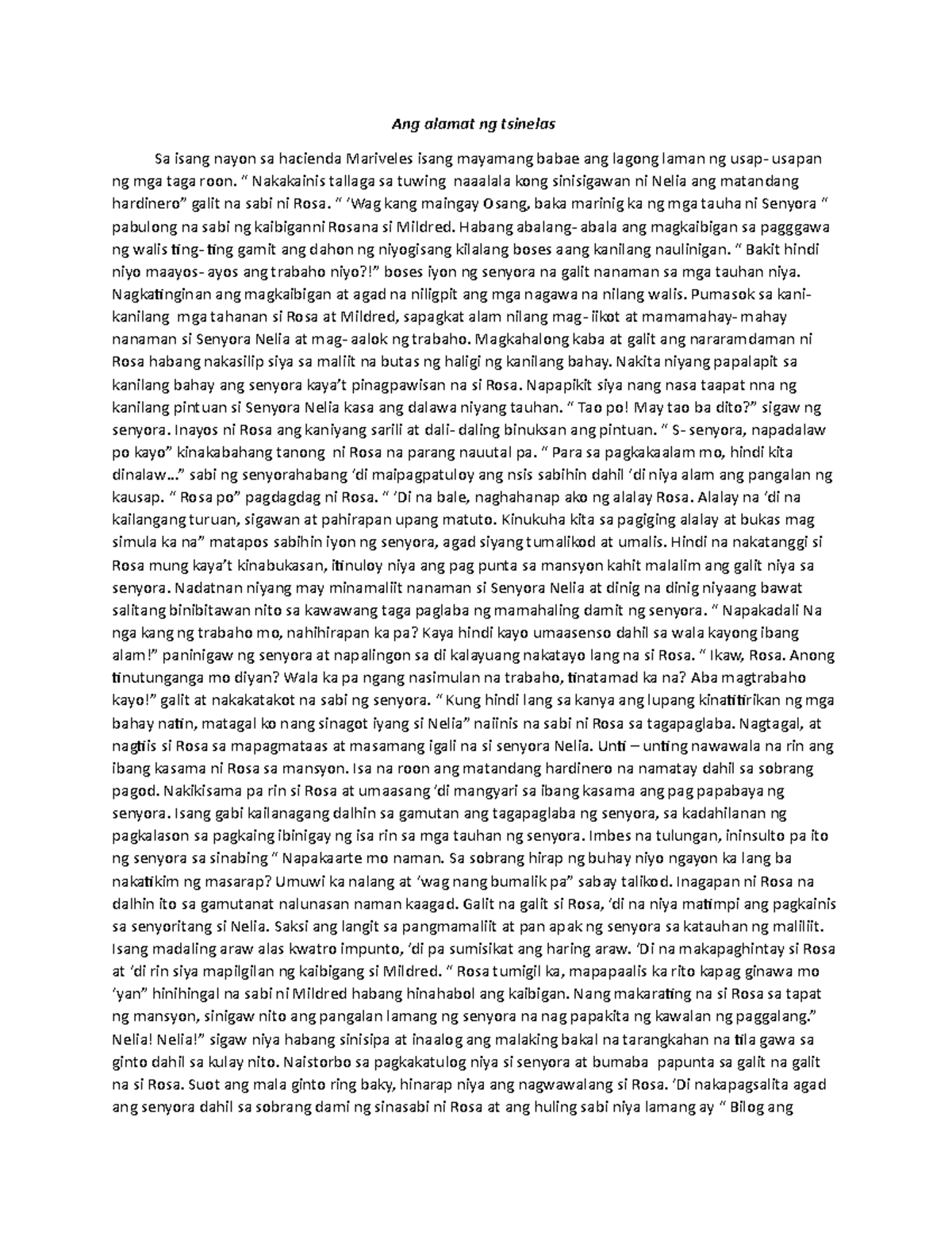 Inbound-2135968811 - Example of Alamat - Ang alamat ng tsinelas Sa ...