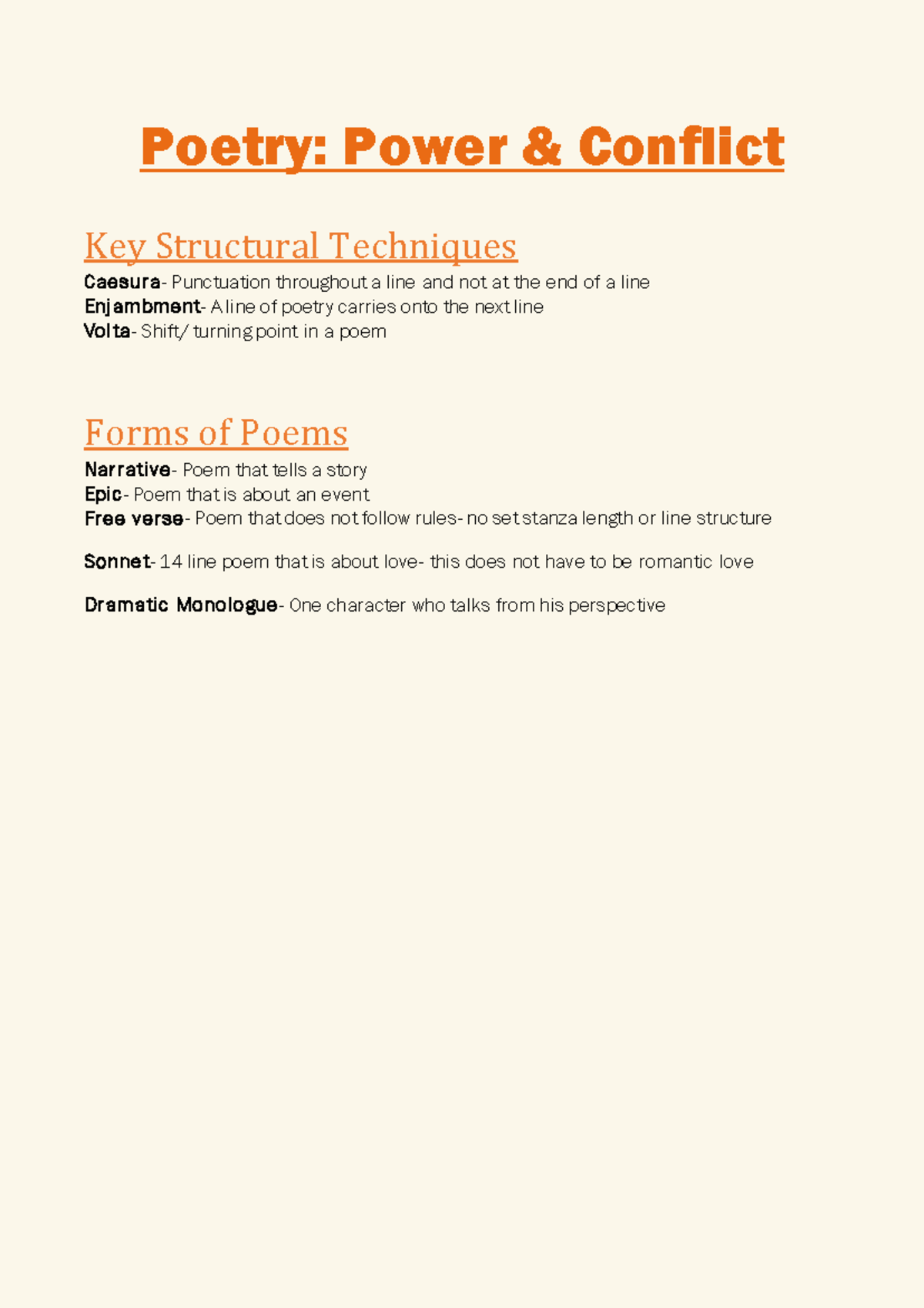 English Literature - Quote bank for texts - Poetry: Power & Conflict ...
