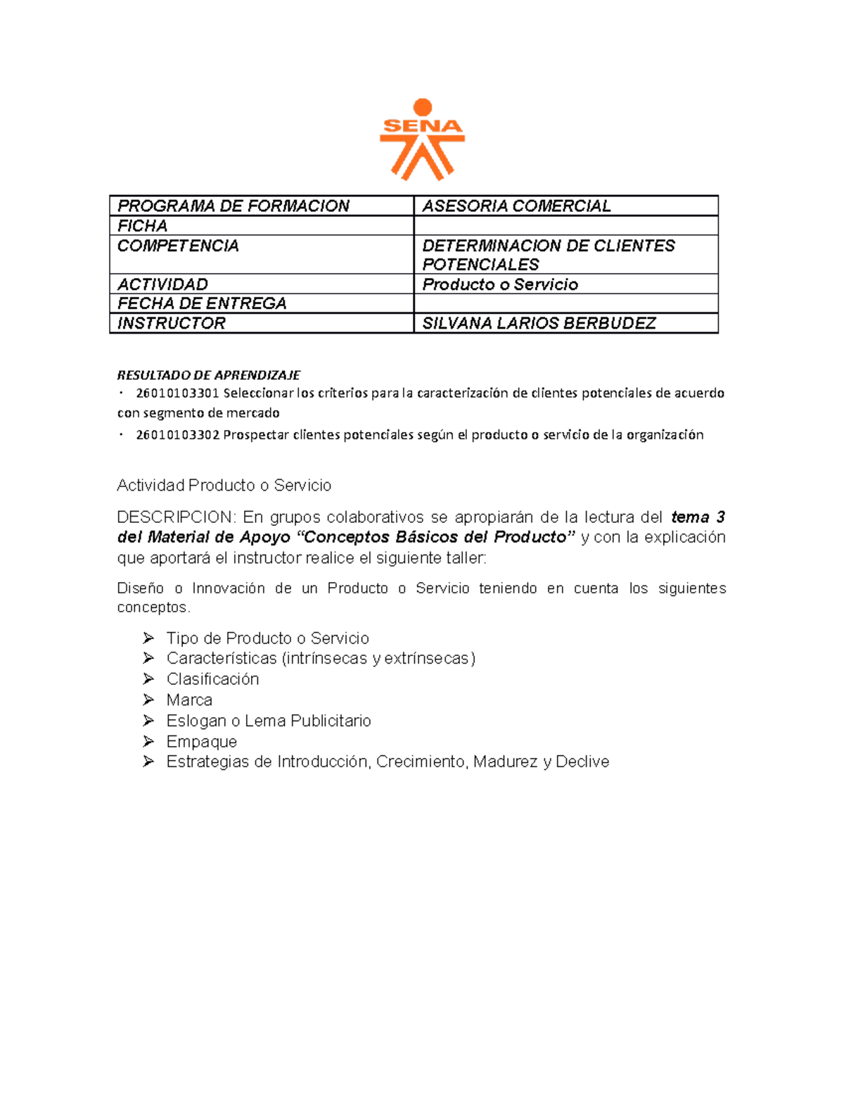Actividadn 2nn Producton Yn Servicio 74625 a238148 ad9 - PROGRAMA DE FORMACION ASESORIA ...