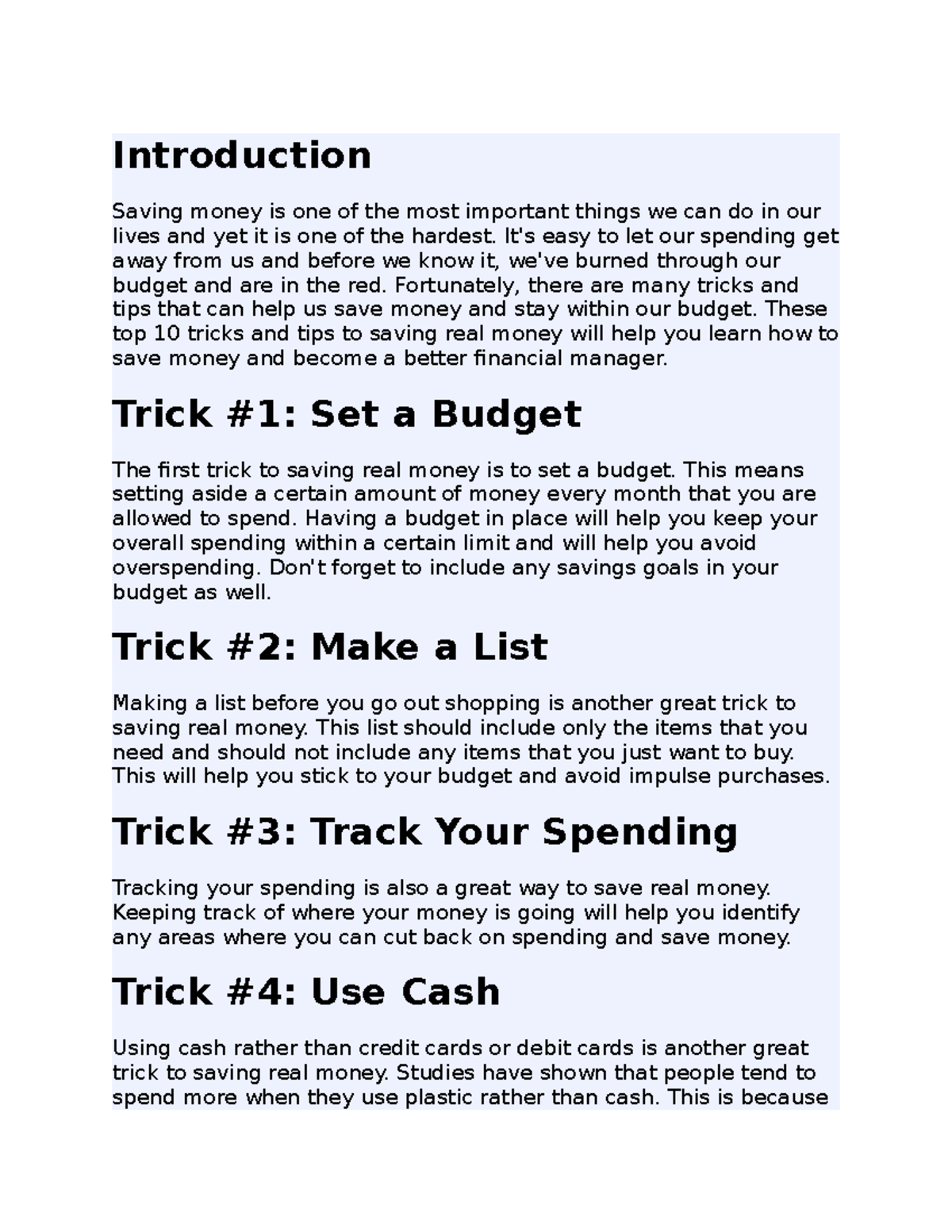 Ep 2 - INFORMATIVE - Introduction Saving money is one of the most ...
