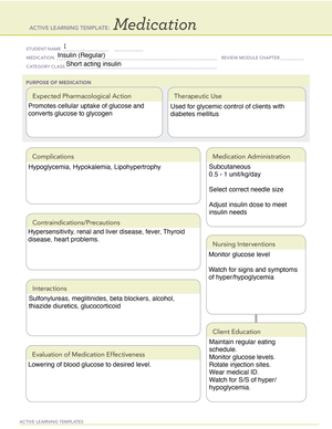 Prednisone - ACTIVE LEARNING TEMPLATES Medication STUDENT NAME