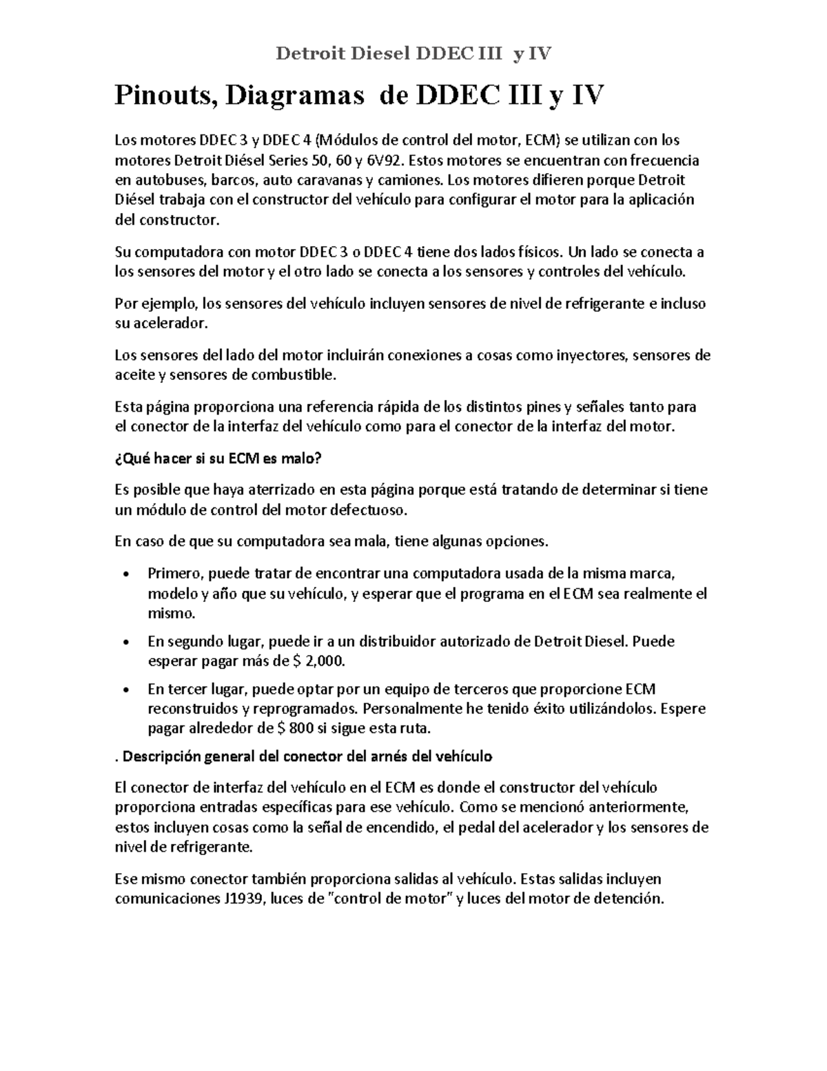 Diagrama Electrico Ddec Iv Diagrama Ddec Iv