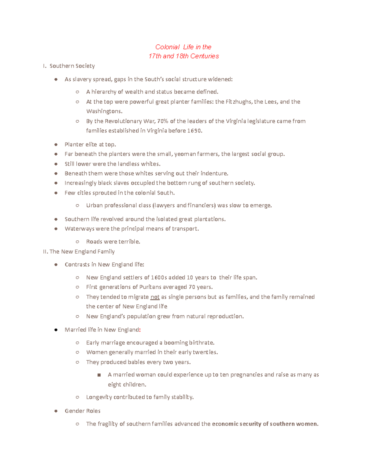 Colonial life in the 17th and 18th century - Colonial Life in the 17th ...