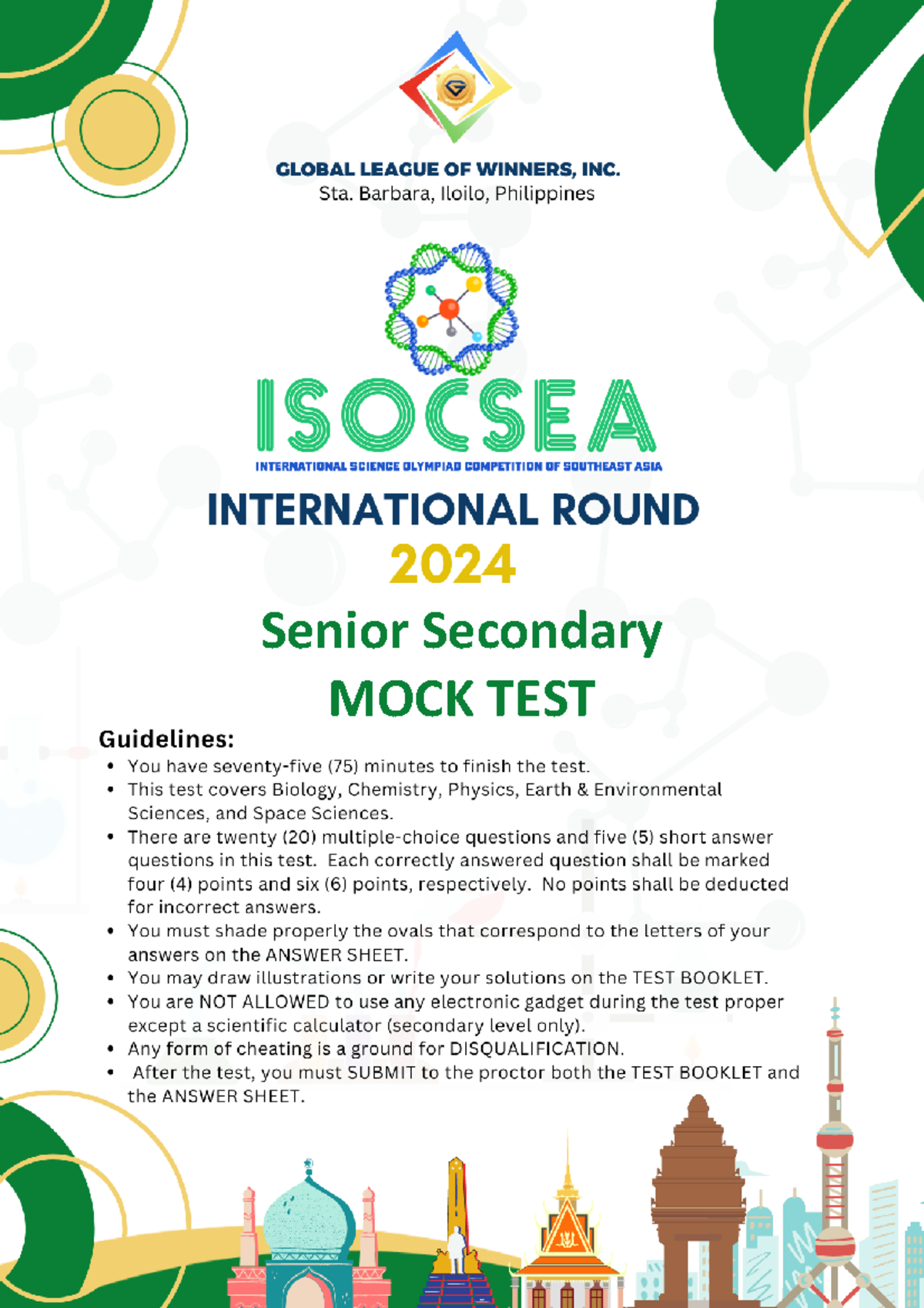 Isocsea 2024 Senior Secondary MOCK TEST - Senior Secondary MOCK TEST ...