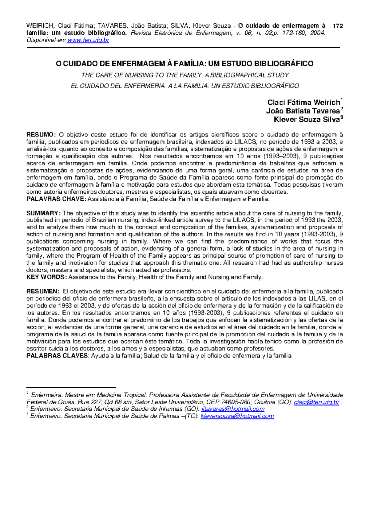 Orig4 cuidado - resumo de materias - família: um estudo bibliográfico ...