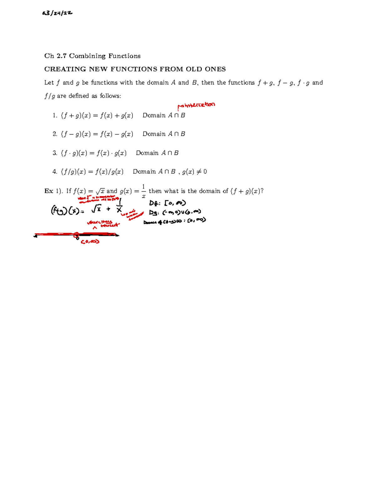 Ch+2 - lecture notes - Ch 2 Combining Functions CREATING NEW FUNCTIONS ...