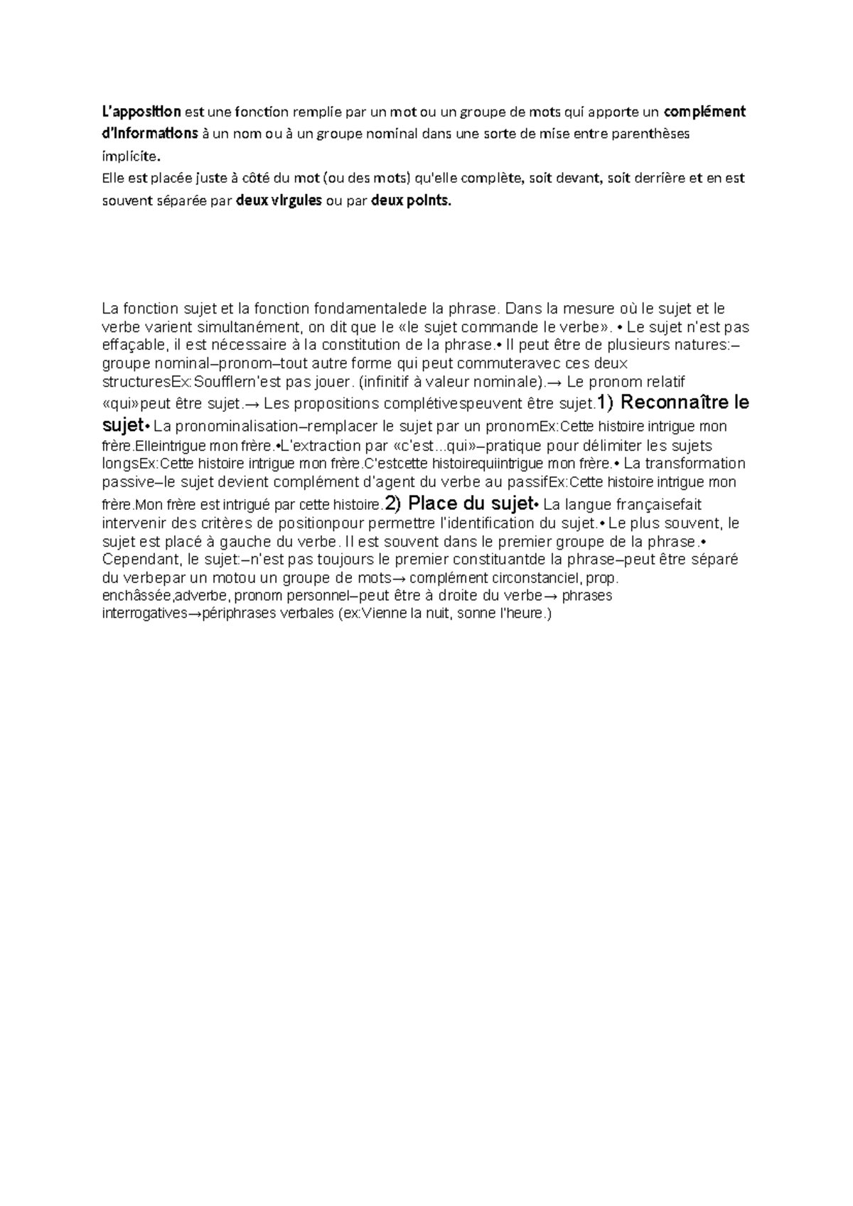 Apposition def - Fiche de méthodes pour faciliter les révisions - L ...