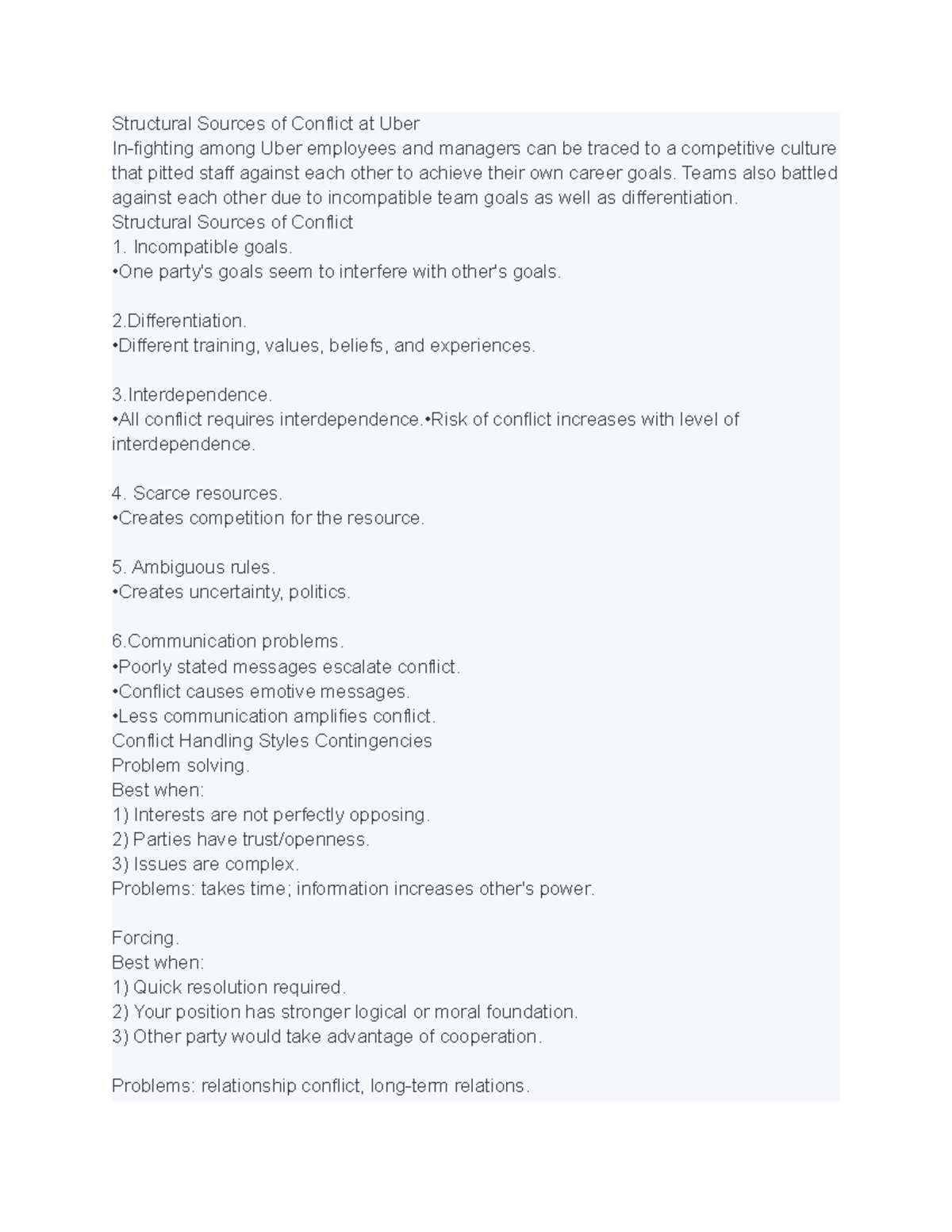 busi 240 lecture notes professor knowles - Structural Sources of ...