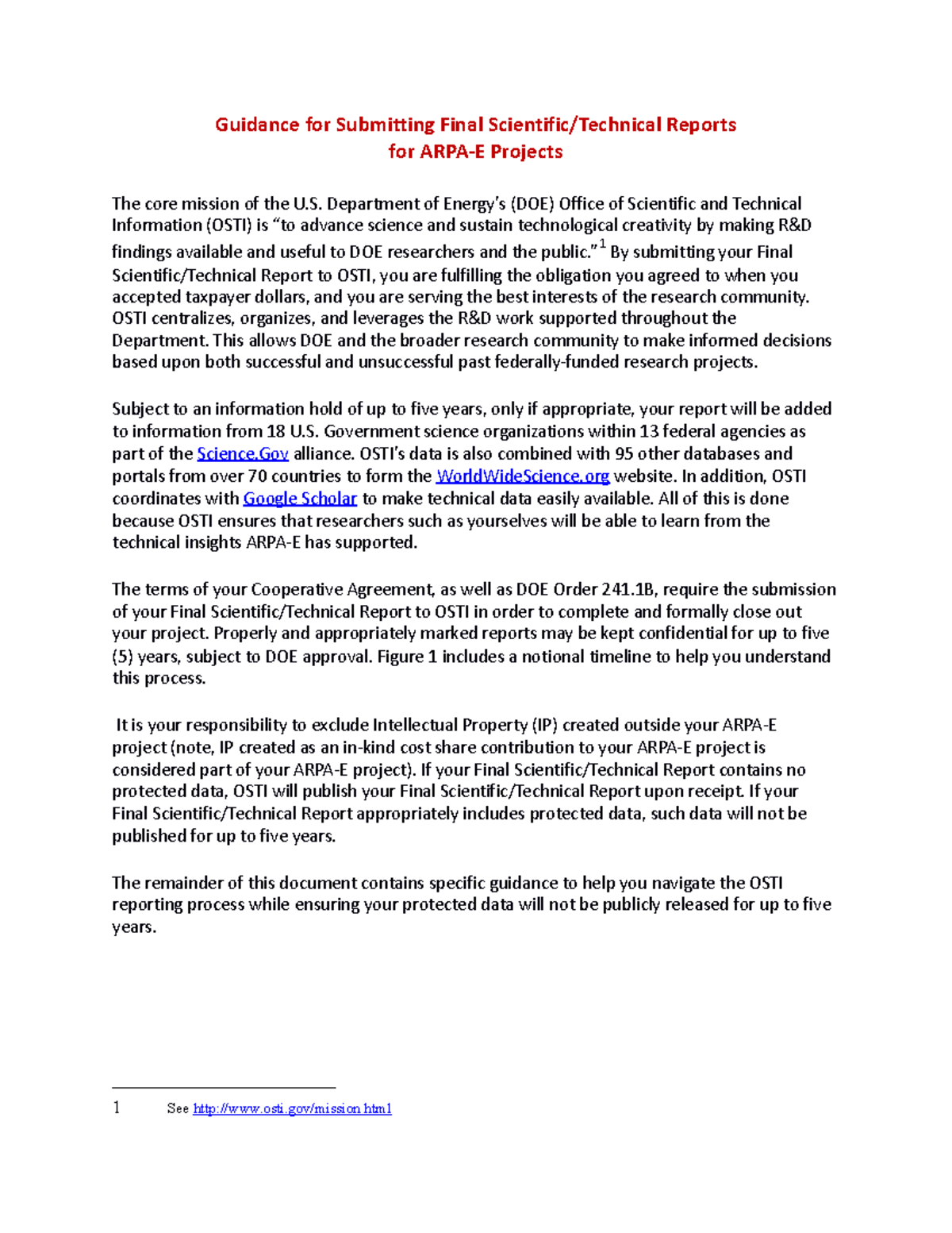 Technical report template 01 - Guidance for Submitting Final Scientific ...