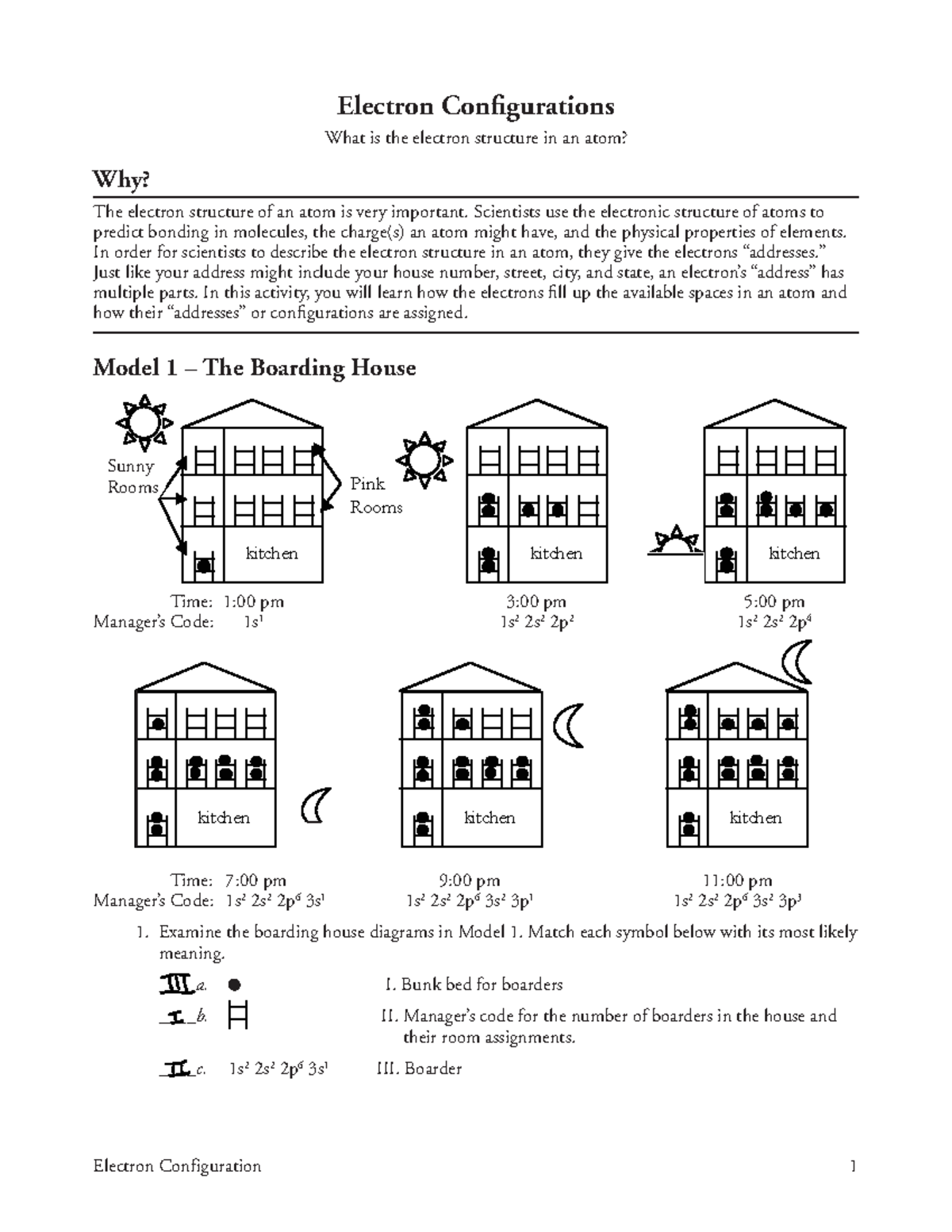 13+Electron+Configuration-S - Electron Configuration 1 Electron ...