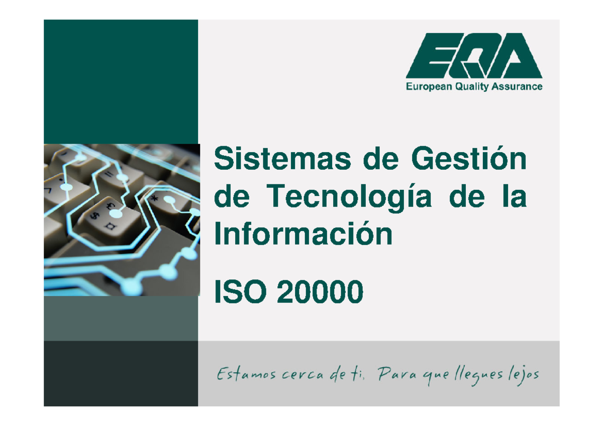 ISO2000 0 EQA - Interpretación de la ISO 20000-1:2018 - Sistemas de ...
