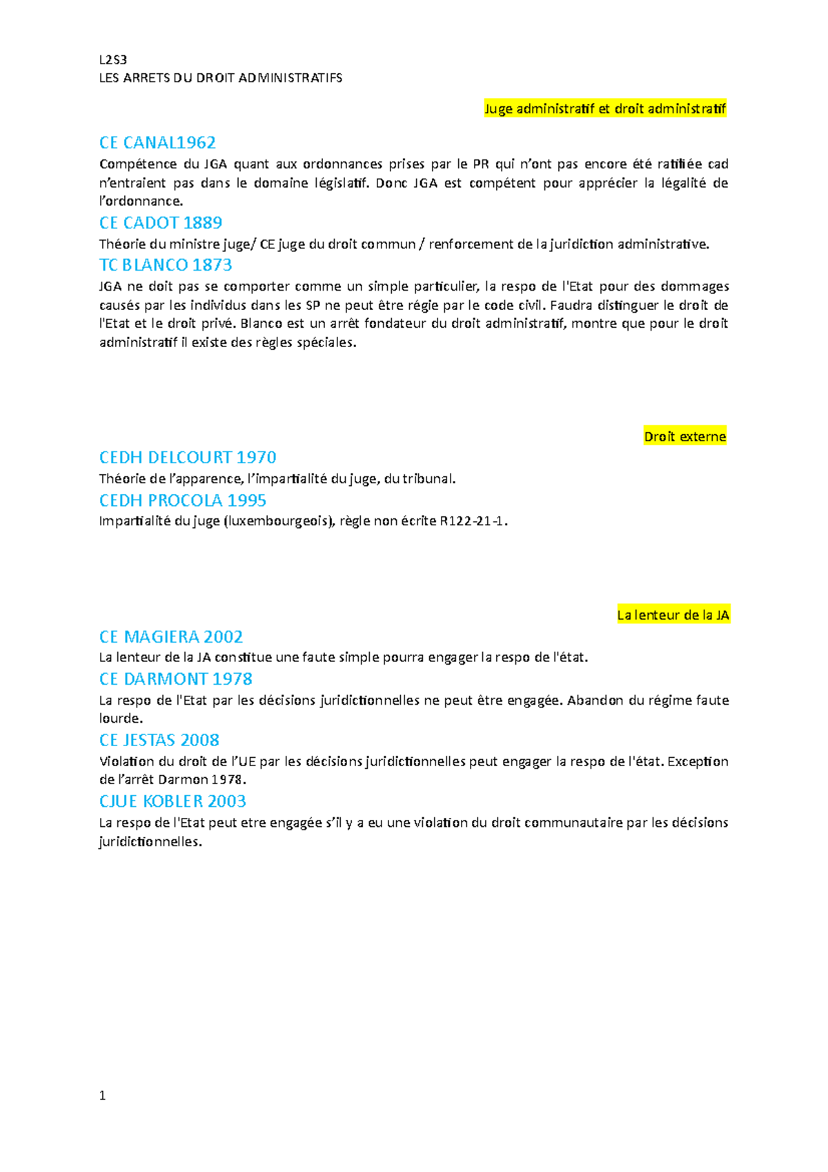 Fiches en droit adm - LES ARRETS DU DROIT ADMINISTRATIFS Juge administratif et droit ...
