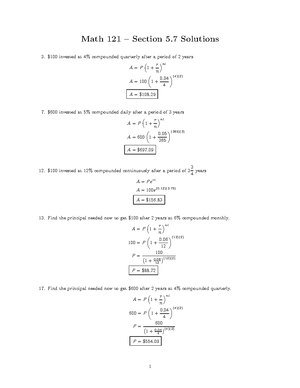 Math 121 –Homework Solutions 8.1 - Math 121 Section 8 Solutions 9. cos ...