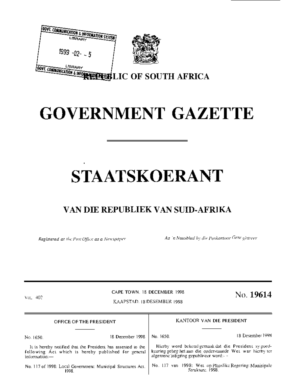Government gazzette 2021 - LGL3702 - Unisa - Studocu