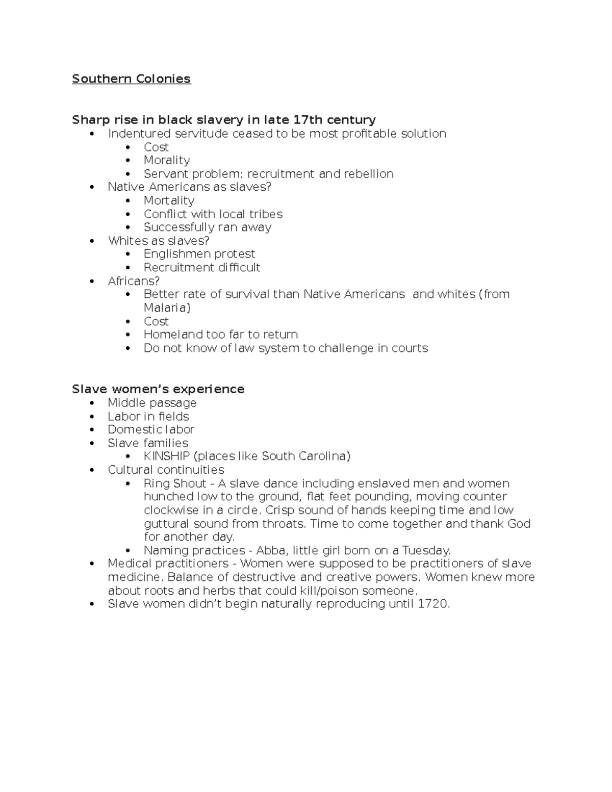 Women in American Society Southern and New England Colonies - Southern ...