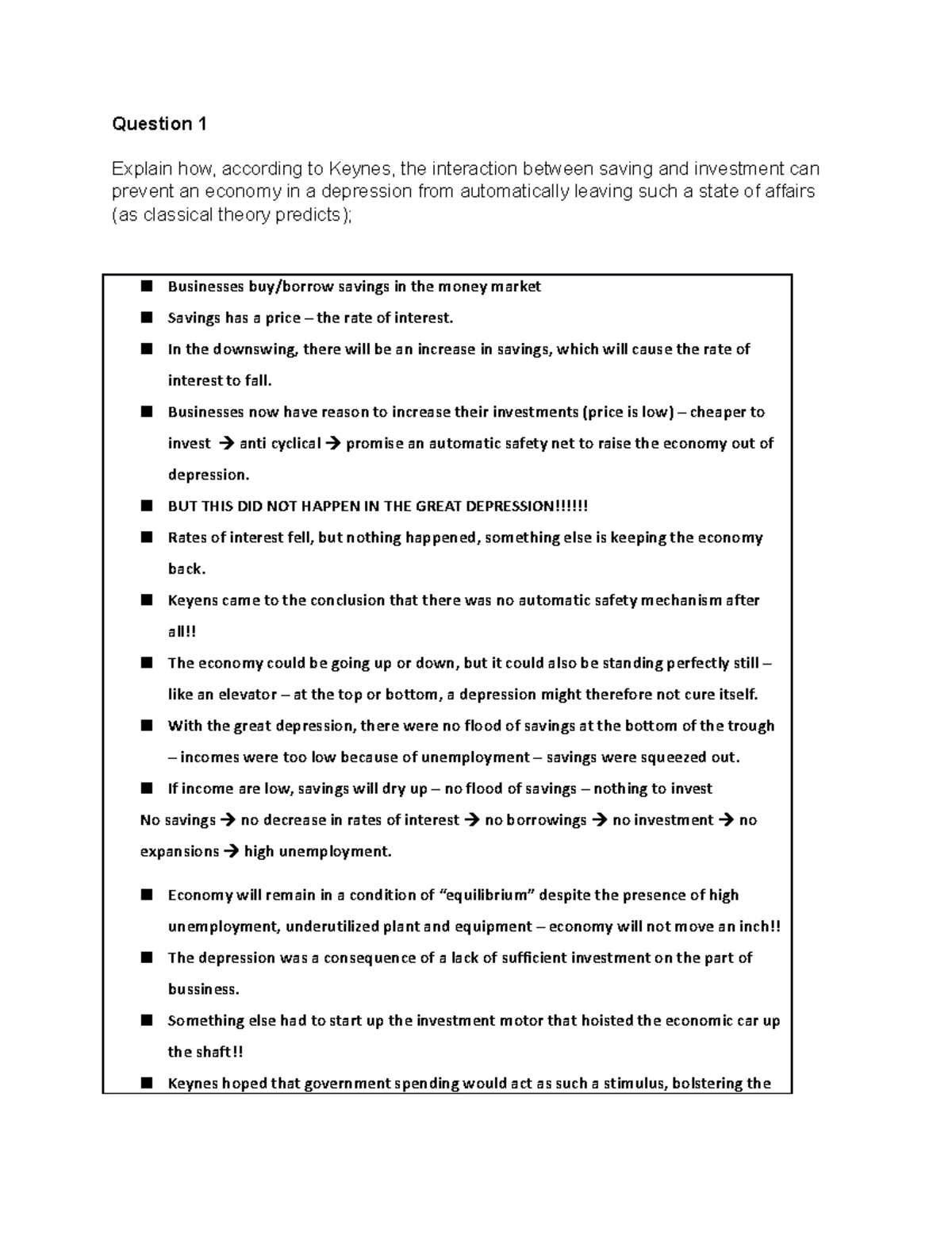 2C Tutorial 6 Memo - EXAM NOTES - Question 1 Explain how, according to ...