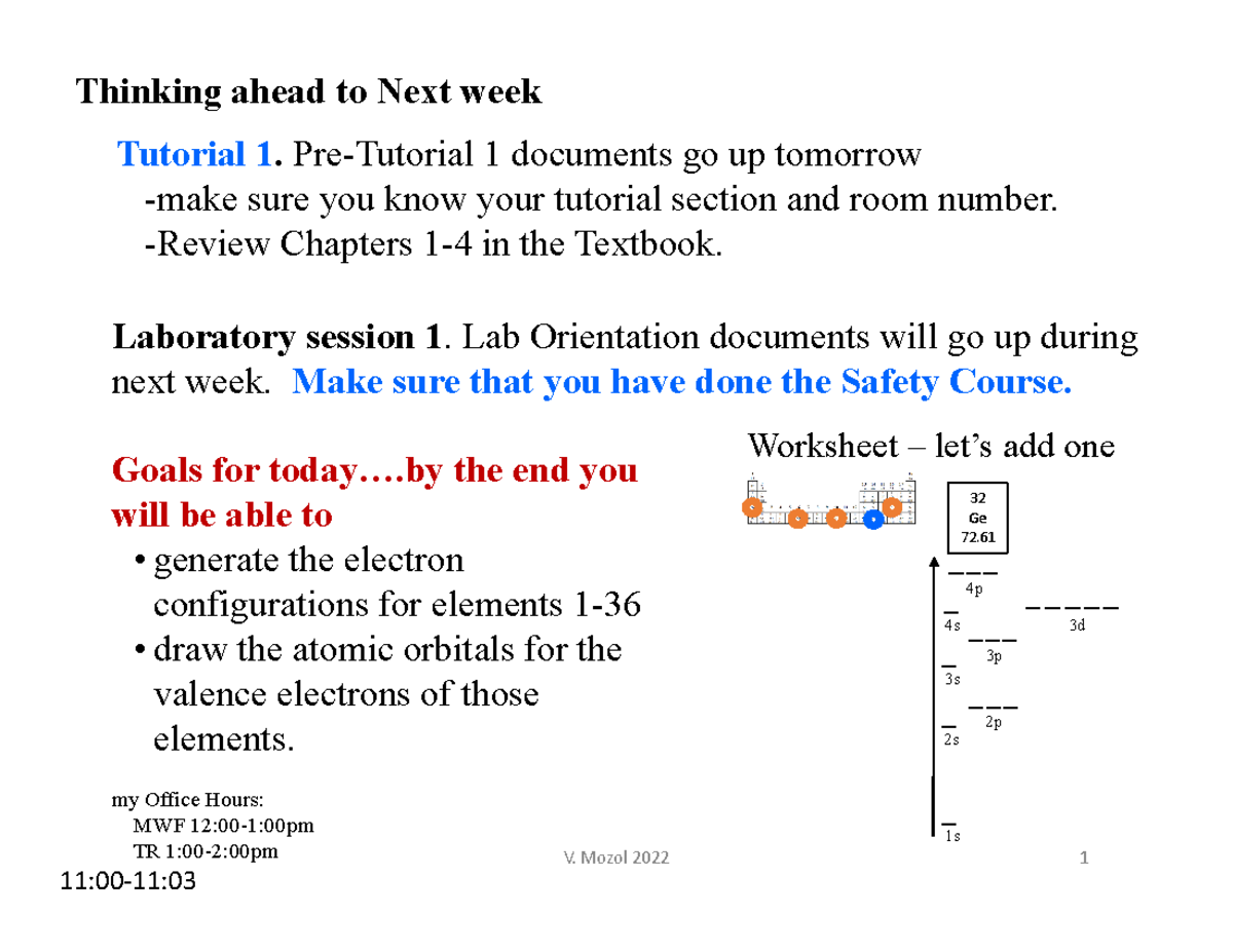 Sep 8 and 9 a - Notes - V. Mozol 2022 1 Laboratory session 1. Lab ...