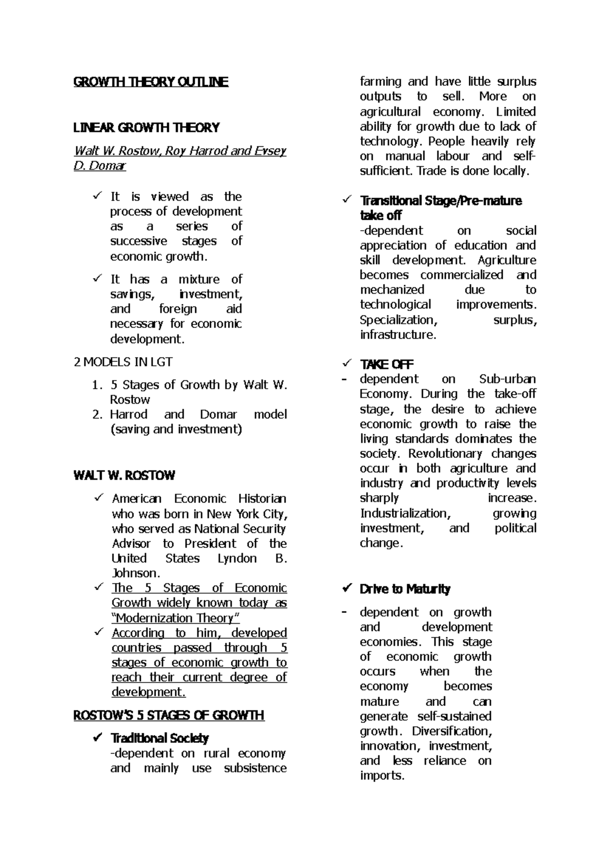 Topic 3 Linear Growth Theory - GROWTH THEORY OUTLINE LINEAR GROWTH ...
