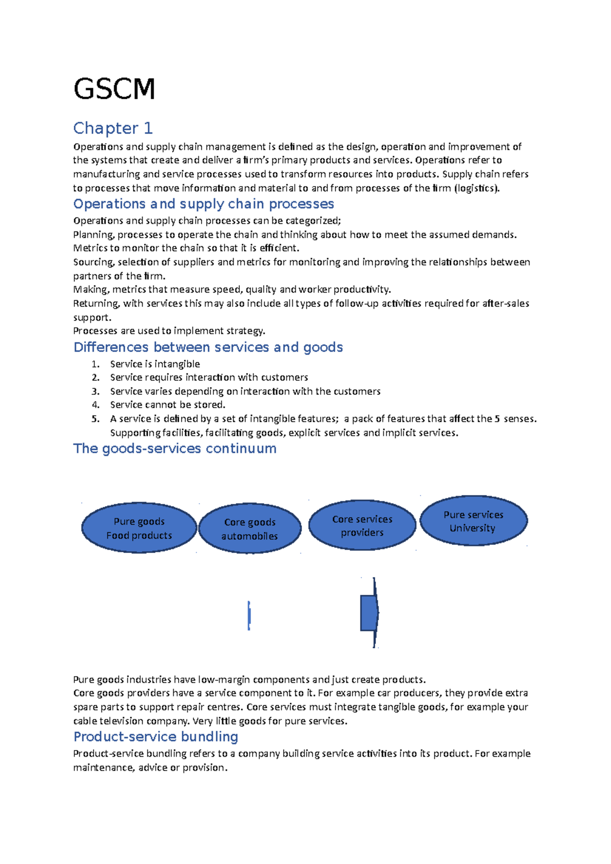 GSCM - Operations refer to manufacturing and service processes used to ...