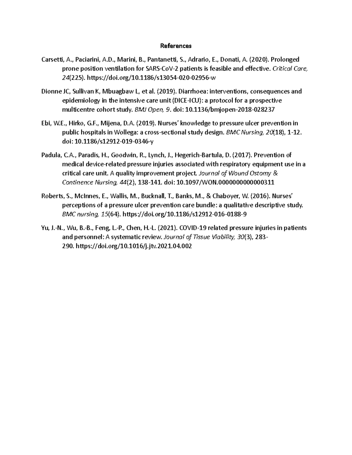 References for Research Proposal Andrea Brown - References Carsetti, A ...