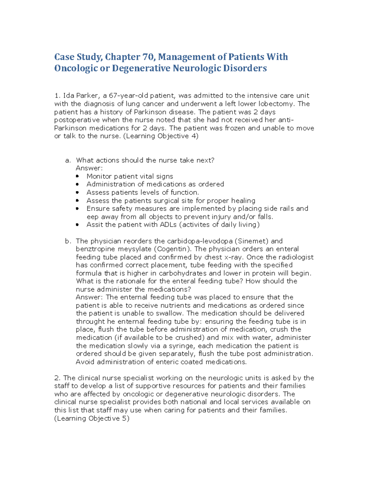 BAHcasestudy 70 - case studies - Case Study, Chapter 70, Management of ...